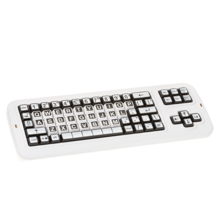 Clevy Keyboard QWERTY Int. Contrast Uppercase BT